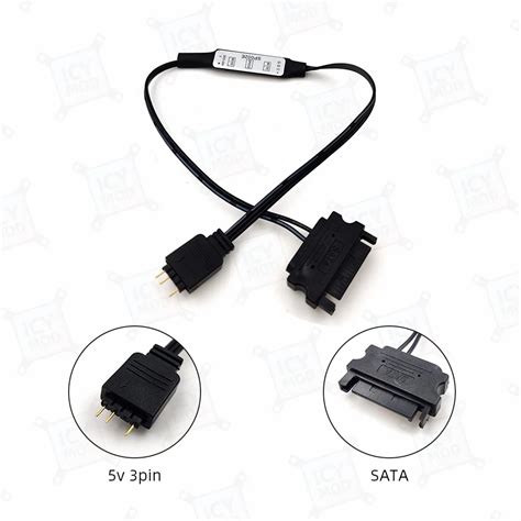 Rgb Lighting Manual Controller 5v3pin To Molex Power Supply Sata Converter Adjust Light