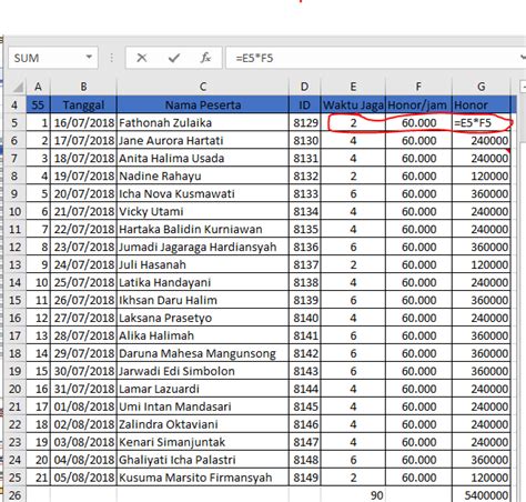 Excel Turorial Excel Lengkap Membuat Rumus Dengan Formula Excel 1