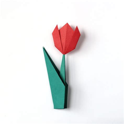 Origami Flower Stem And Leaf At Victoria Melrose Blog