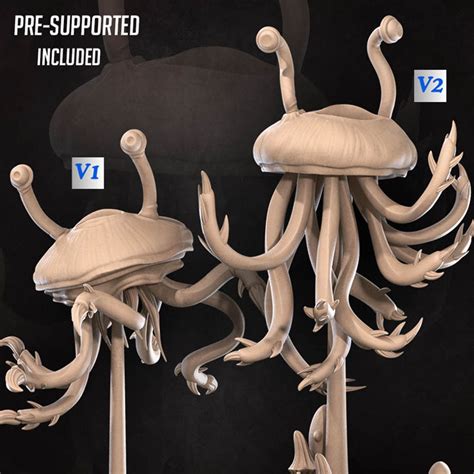 Flumph Aberration Premium Dnd Miniature Mini Figurine Figure Sanded And Primed 32mm Scale Etsy