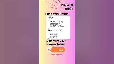 Ncode 101 Find The Output Comment Your Answer Below Coding