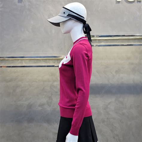 [골프딜] 레노마골프 여성 봄 골프 이중에리 풀오버 니트 I7208 상품정보