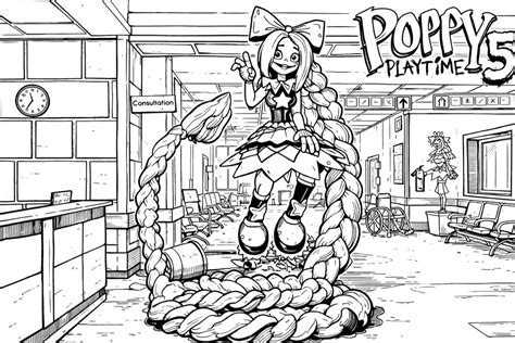 Art Therapy Coloring Page Poppy Playtime 5 Lily Lovebraids