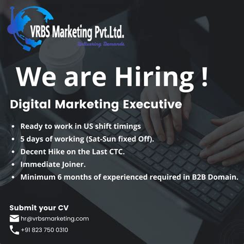 G Tanvi On Linkedin We Are Hiring Digital Marketing Executive Ready To Work In Us Shift…