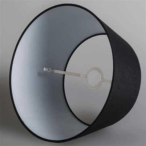 Qazqa Lino Pantalla De L Mpara De Lino Negra Cm