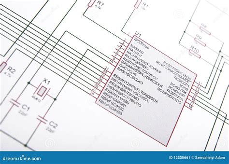 Schematic Diagram Stock Image Image Of Circuit Diagram 12335661
