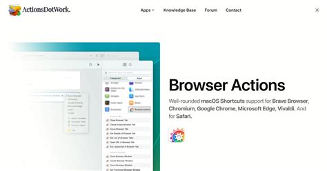 Browser Actions Your Favourite Browser Now With Macos Shortcuts Support