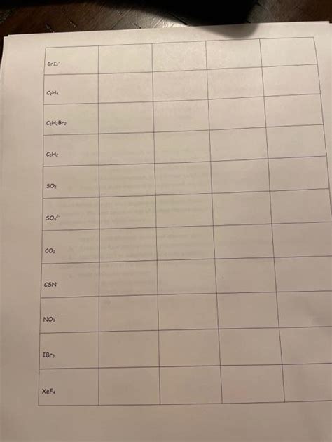 Solved Name Report Geometrical Structure Of Molecules Lewis