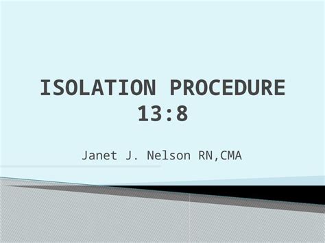 PPTX Isolation Procedure DOKUMEN TIPS