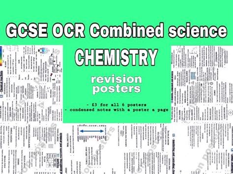 Gcse Ocr Combined Science Chemistry Posters Teaching Resources