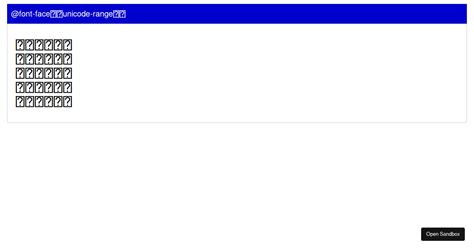 font unicode range codesandbox