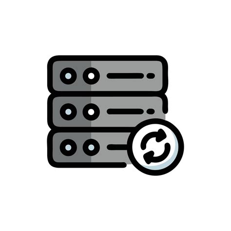 Server Data Sync Process With Transfer Icon Illustration 65412021