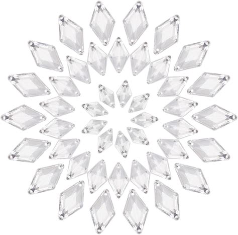 300pcs Acrylic Sew On Rhinestone Sew Crystals Acrylic Gems Clear