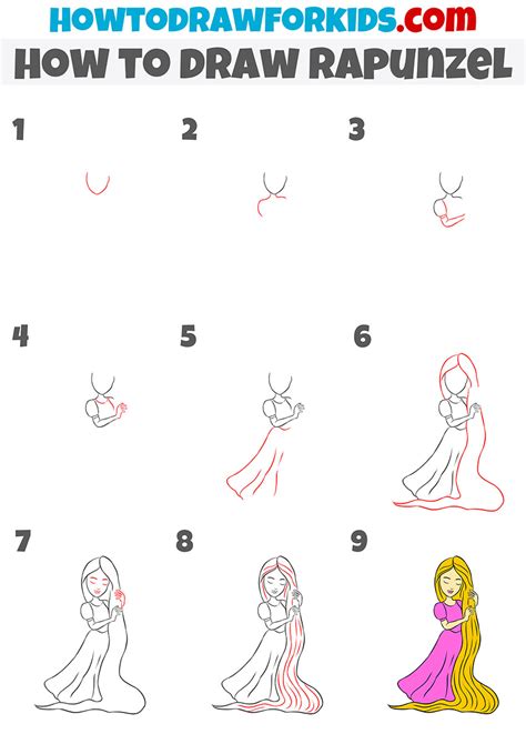 How To Draw Rapunzel From Tangled Full Body