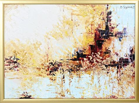 Абстрактна картина за спалня Картина с маслени бои 54 cm 74 cm Платно ...