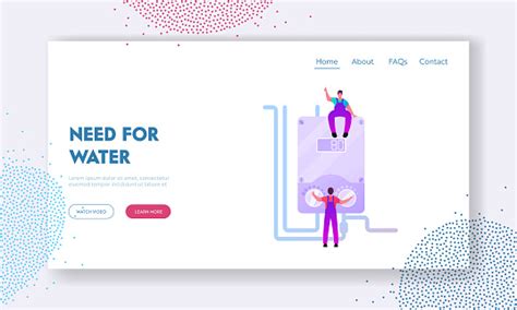 마스터 캐릭터는 스마트 히터 방문 페이지 템플릿의 설치를 합니다 가정용 전기 난방 시스템 작업자 핸디맨은 가정 기후 통제를 위한 장비를 설치합니다 만화 사람들 벡터