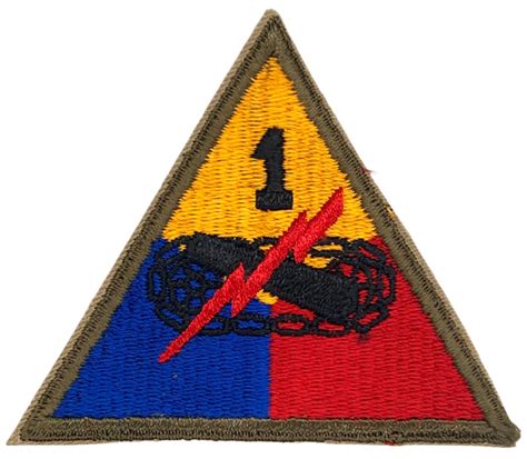 Us Ww2 1st Armored Division Color Patch Grandpopsarmynavy