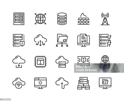 웹 호스팅 서버 글로벌 네트워크 데이터베이스 네트워크 방화벽 아이콘 메인프레임에 대한 스톡 벡터 아트 및 기타 이미지 메인