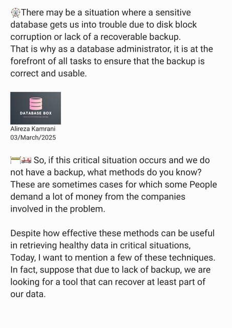 Recover Corrupted Datafile Without Rman Backup Pdf