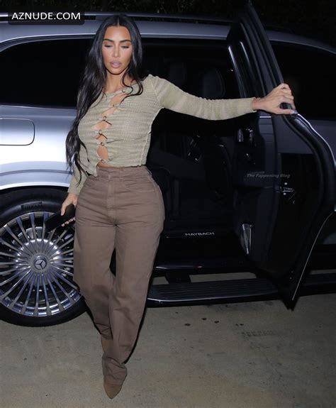 Kim Kardashian Sexy Goes Braless As She Heads Out To Dinner At La Scala