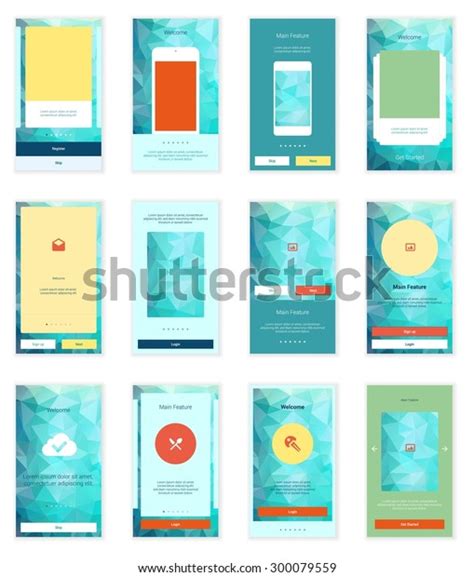 Mobile Screens User Interface Kit Modern Stock Vector Royalty Free 300079559 Shutterstock