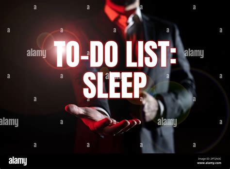 conceptual caption to do list sleepthings to be done priority object is