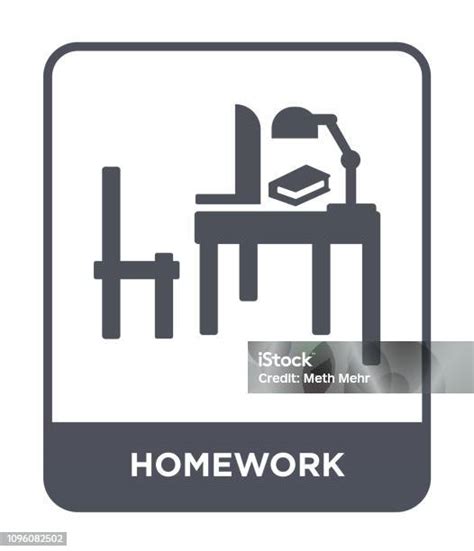 흰색 바탕에 숙제 아이콘 벡터 숙제 유행 가득 E 러닝 및 교육 컬렉션에서 아이콘 갈색에 대한 스톡 벡터 아트 및 기타 이미지
