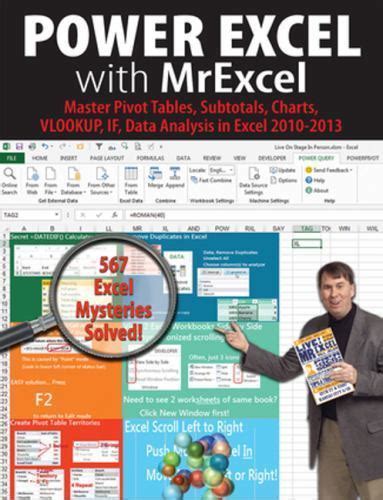 Power Excel With Mrexcel Master Pivot Tables Subtotals Charts Vlookup 9781615470389 Ebay