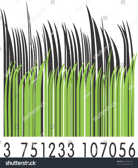 Green Grass Barcode Stock Vector Royalty Free 377920159 Shutterstock
