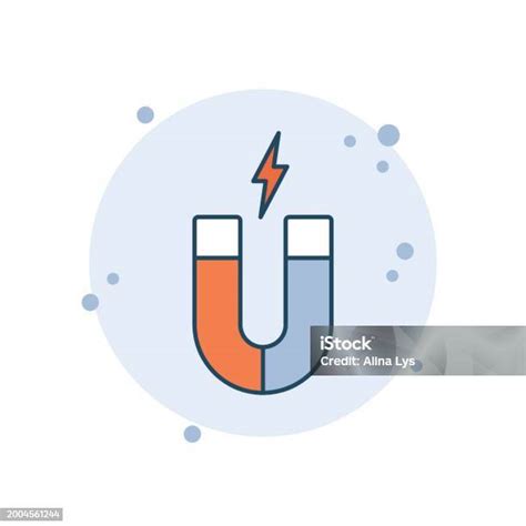 만화 말굽 자석 아이콘 벡터 그림입니다 거품 배경에 자석 전자기 기호 개념 연료 및 전력 생산에 대한 스톡 벡터 아트 및 기타 이미지 연료 및 전력 생산 자석 0명