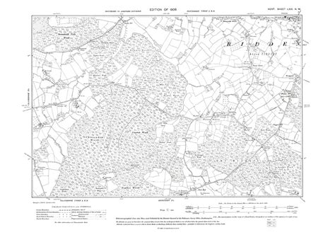 Biddenden West Old Map Kent 1909 71nw Old Map Downloads