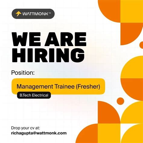 Achari Simhadri On Linkedin Management Trainee Opening