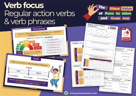 Year 6 The Place Value Of Punctuation And Grammar Verb Focus