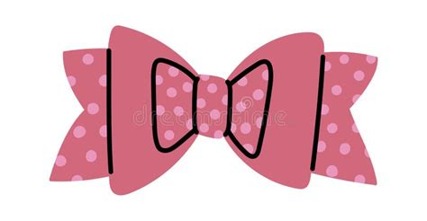 Bow With Polka Dots Cartoon Stock Vector Illustration Of Party