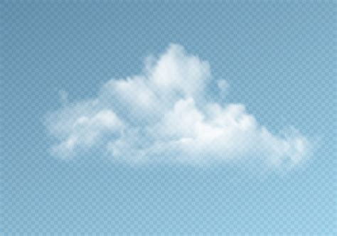 Transparante Wolken Die Op Blauwe Achtergrond Worden Geïsoleerd Echt