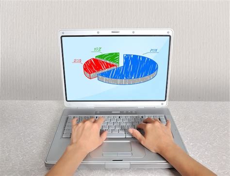 Premium Photo Laptop With Chart