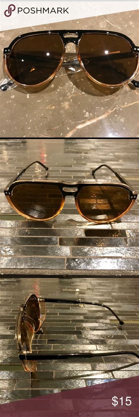 Brown Aviator Sunglasses With Side Blockers