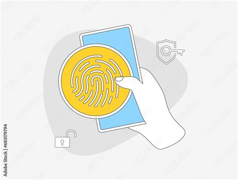 Biometric Authentication Concept Passwordless Fingerprint Identity Method Without Password