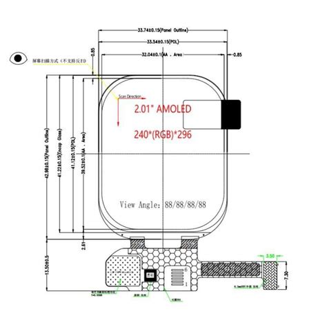 2 01 Inch AMOLED Display 240x296 QSPI