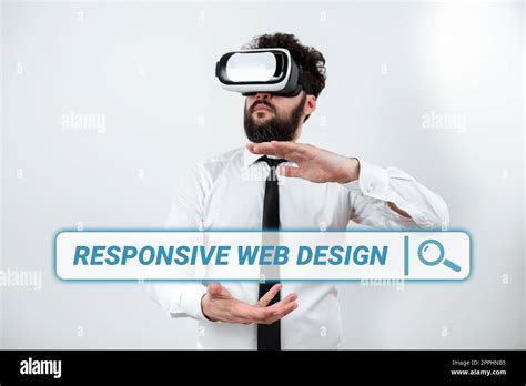 Sign Displaying Responsive Web Design Word Written On Web Page Creation That Makes Use Of