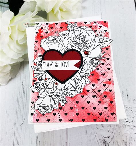Ink Smooshing Watercolor Card Outline Flowers Tutorial Unity Blog