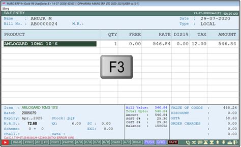 how to resolve tax error which appears while billing in marg software