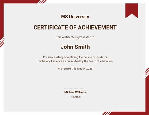 Editable Degree Certificate Free Word Template