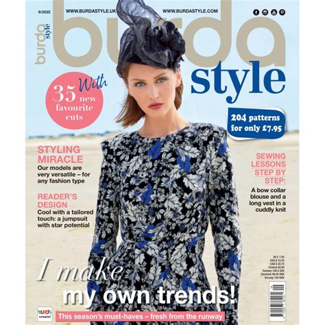 Revista Burda Style Septembrie 2022 Singer Romania