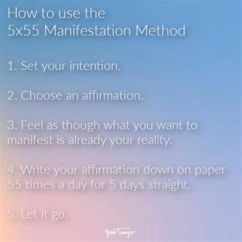 How To Use The 5x55 Manifestation Method And Manifest What You Want In 5