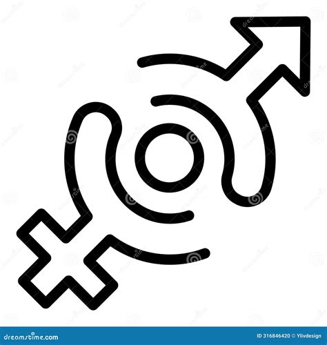 Gender Bias Icon Outline Vector Human Rights Harassment Stock