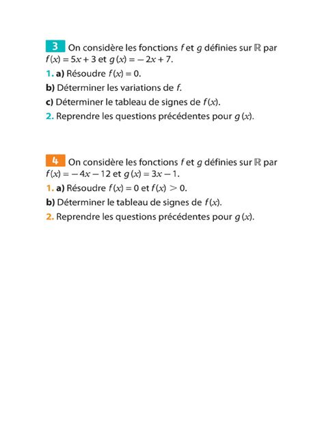 Exercice Fonction Affine Pdf