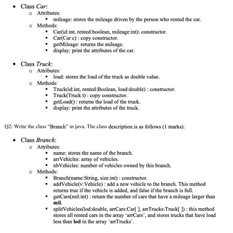 Solved Hi Only Q2 The Branch Class Is Required This