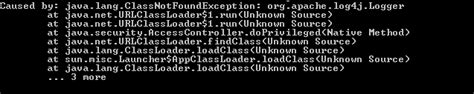 Java Classnotfound Exception Log4j Only When Running Exported
