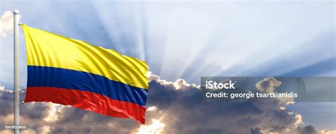 푸른 하늘에 콜롬비아 플래그입니다 3 차원 일러스트 레이 션 0명에 대한 스톡 사진 및 기타 이미지 0명 구름 국가 관광명소 Istock